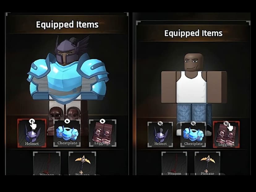 How to hide armor in The Forge Roblox