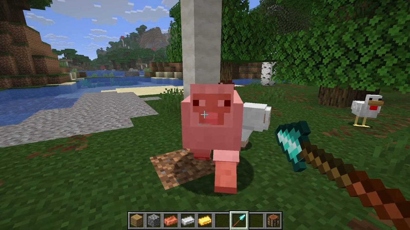 Minecraft Spear recipe: Crafting, enchantments, how to dash & more