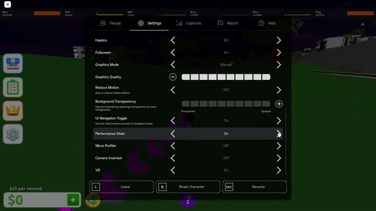5 ways to check ping on Roblox