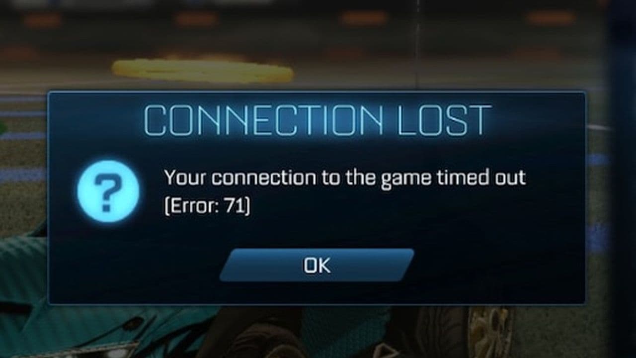 How to fix Rocket League Error 71 fast (Your connection to the game ...