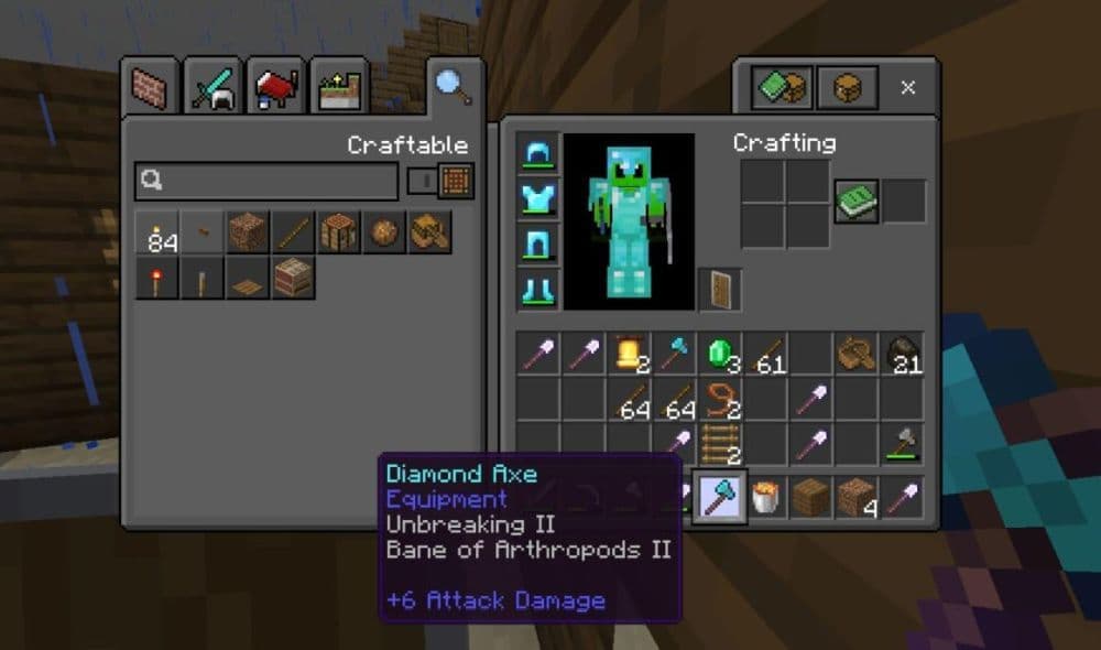 All axe enchantments in Minecraft and what they do