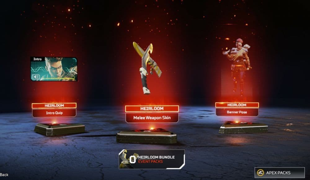All Heirlooms in Apex Legends:﻿ Weapons, Mythic Items