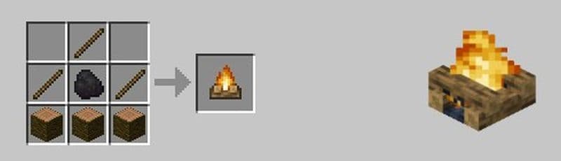 How to make a campfire in Minecraft: Soul and regular