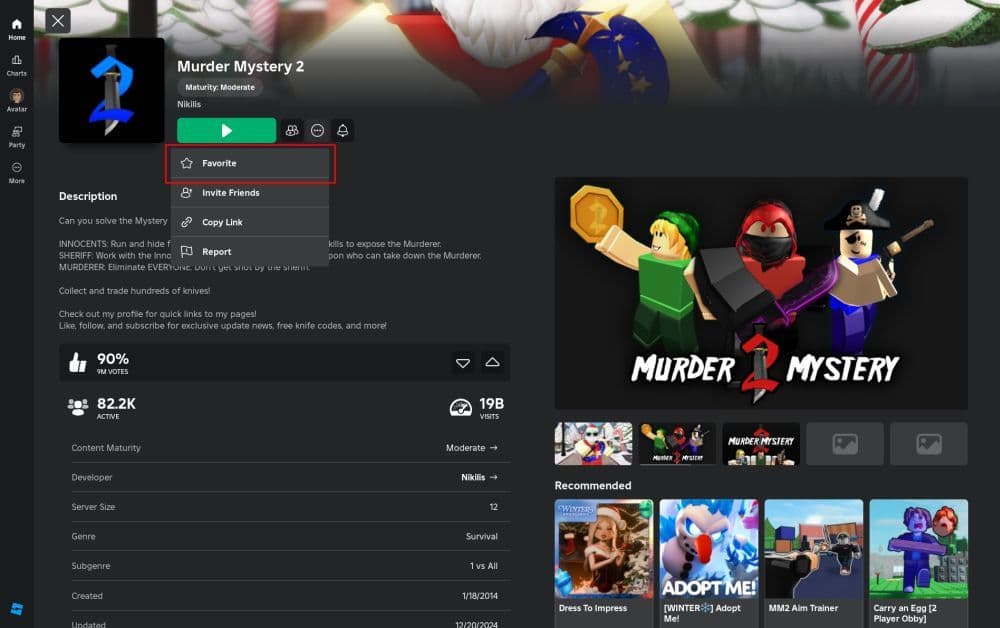 How to see your recent plays on Roblox