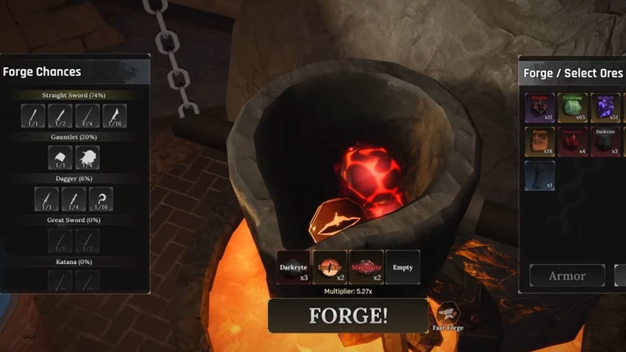 Roblox The Forge weapon guide: Recipes, best weapons & more
