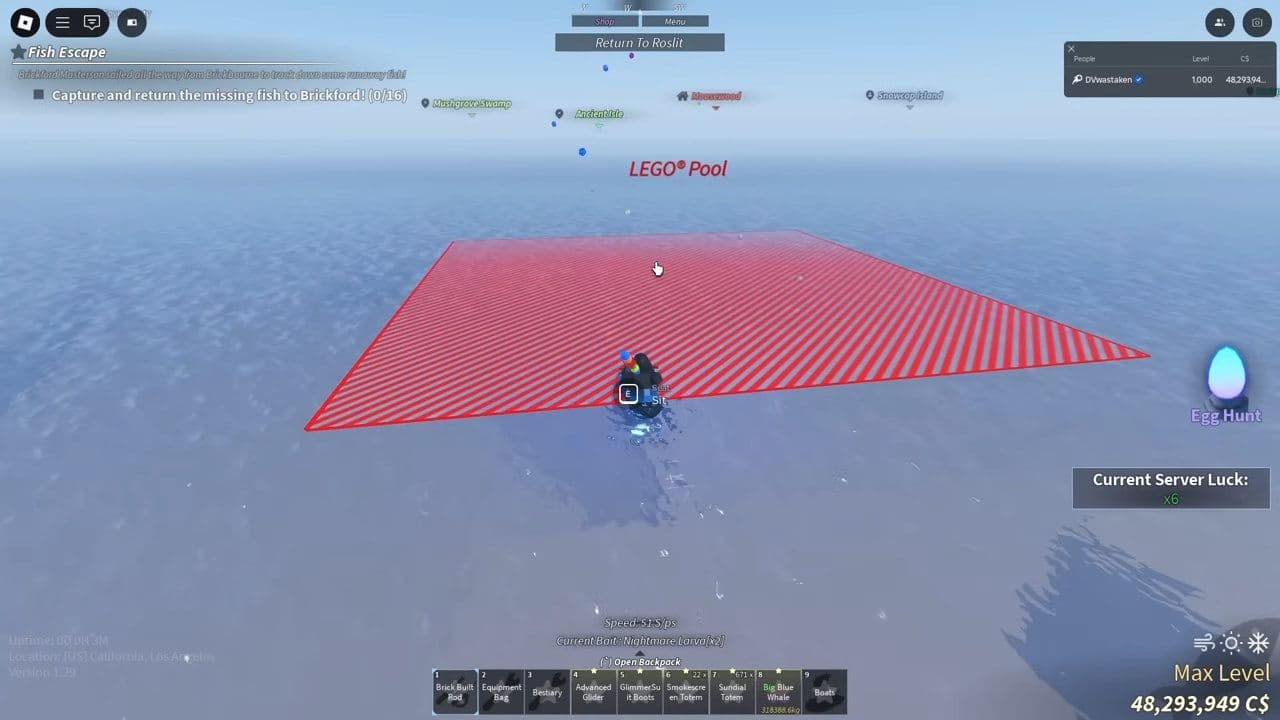 Exploring the LEGO Crossover Event in Roblox Fisch