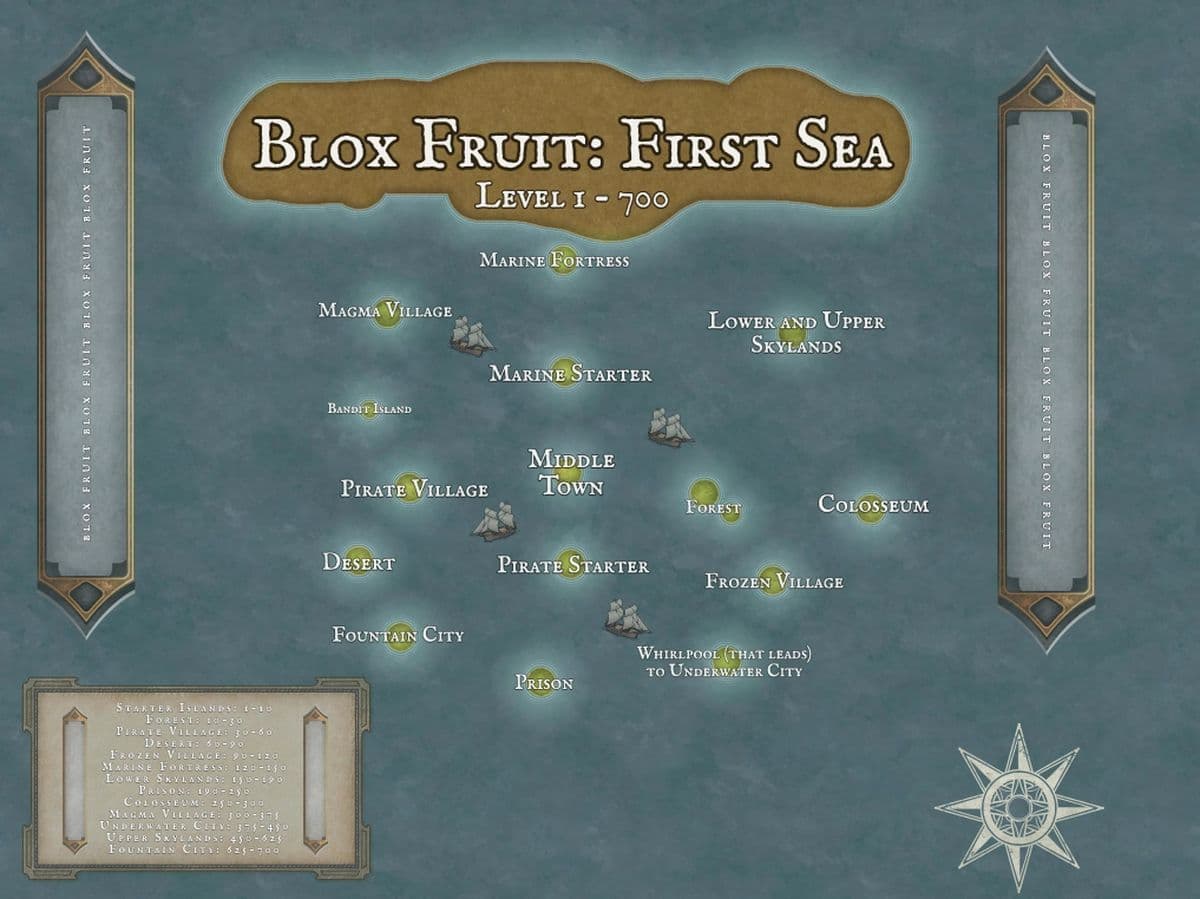 Roblox Blox Fruits Map: Islands, locations, bosses & more