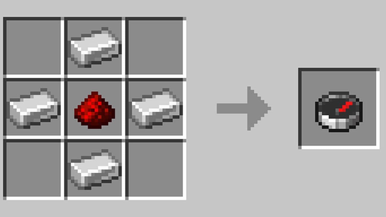 Minecraft compass recipe (+recovery) explained