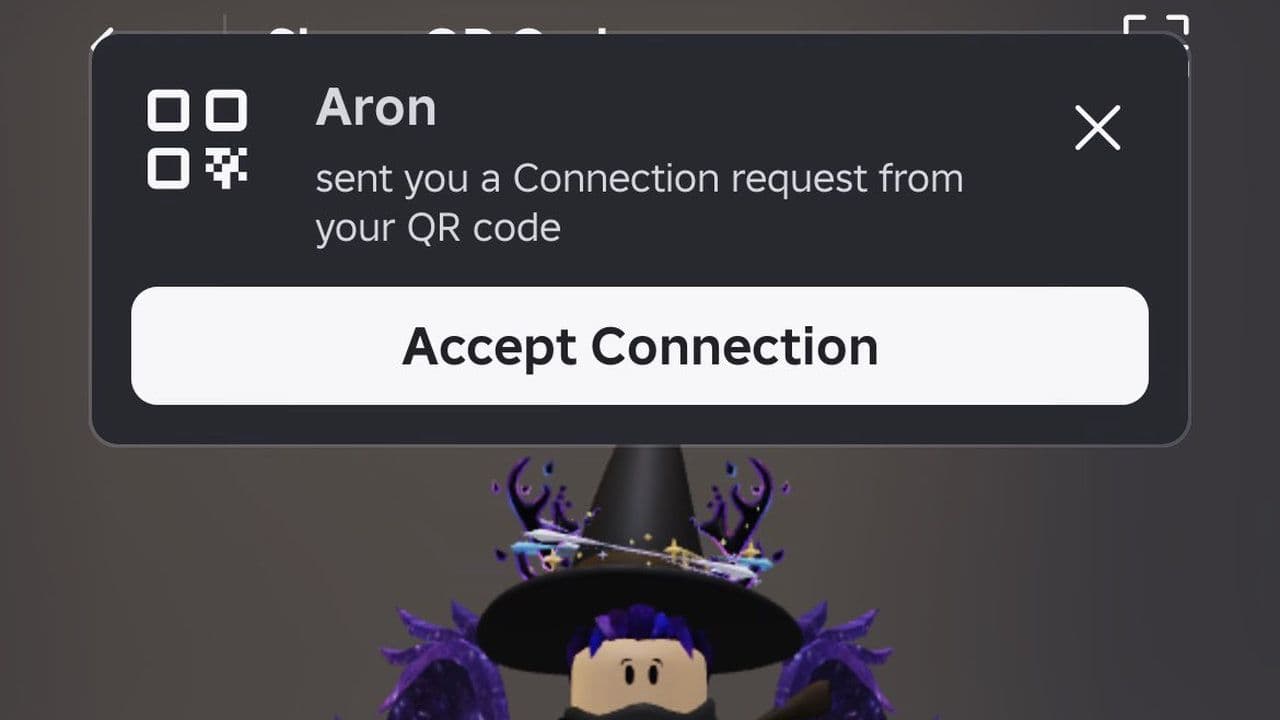 How to get the Roblox Trusted Connections QR code