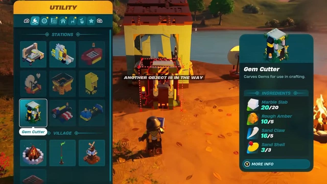 How to get Amber in LEGO Fortnite and turn it into Cut Amber