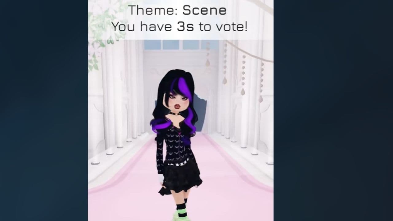 Ultimate Scene Kid Dress to Impress theme outfit in 5 steps