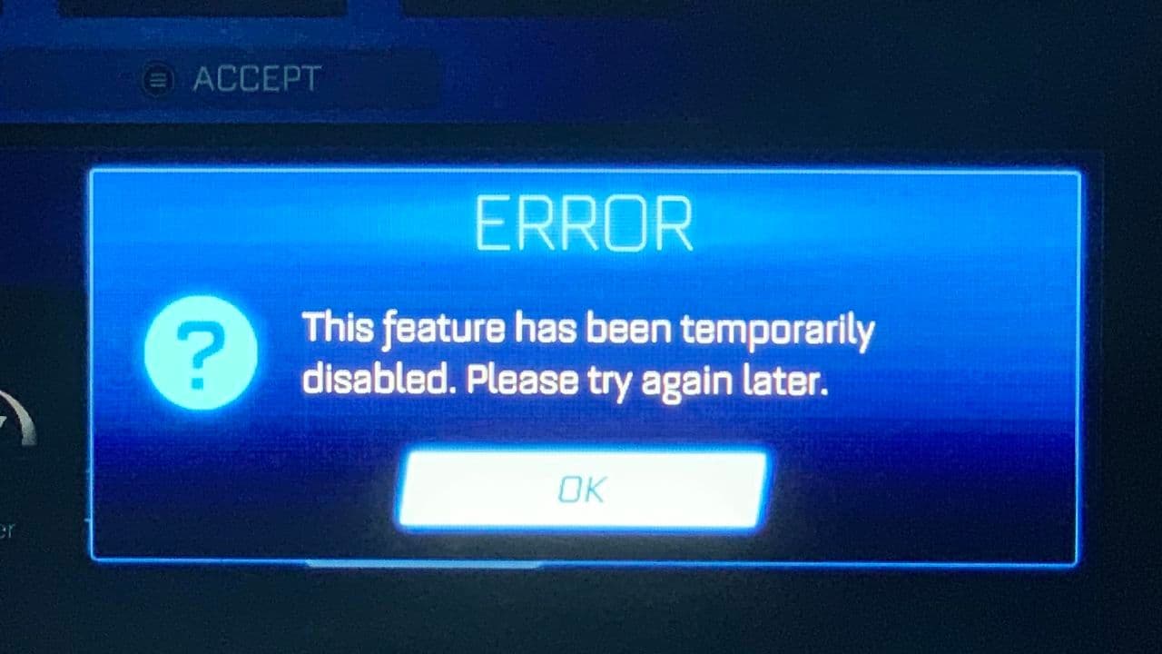 Easy fixes to Rocket League this feature is temporarily disabled error