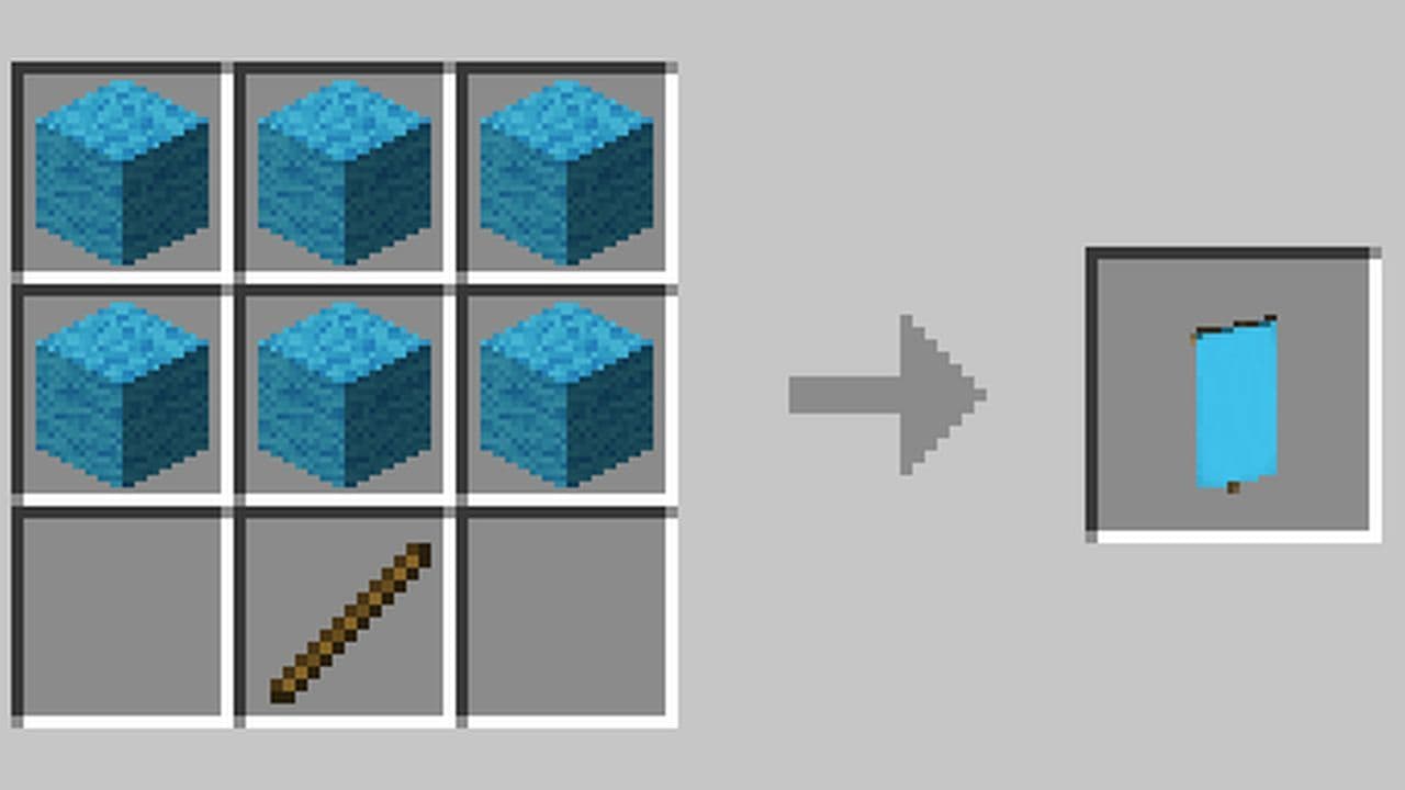 Minecraft banner recipe with all banner patterns