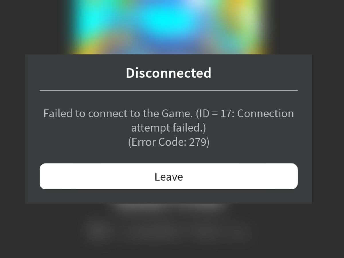 How to fix Roblox error code 279