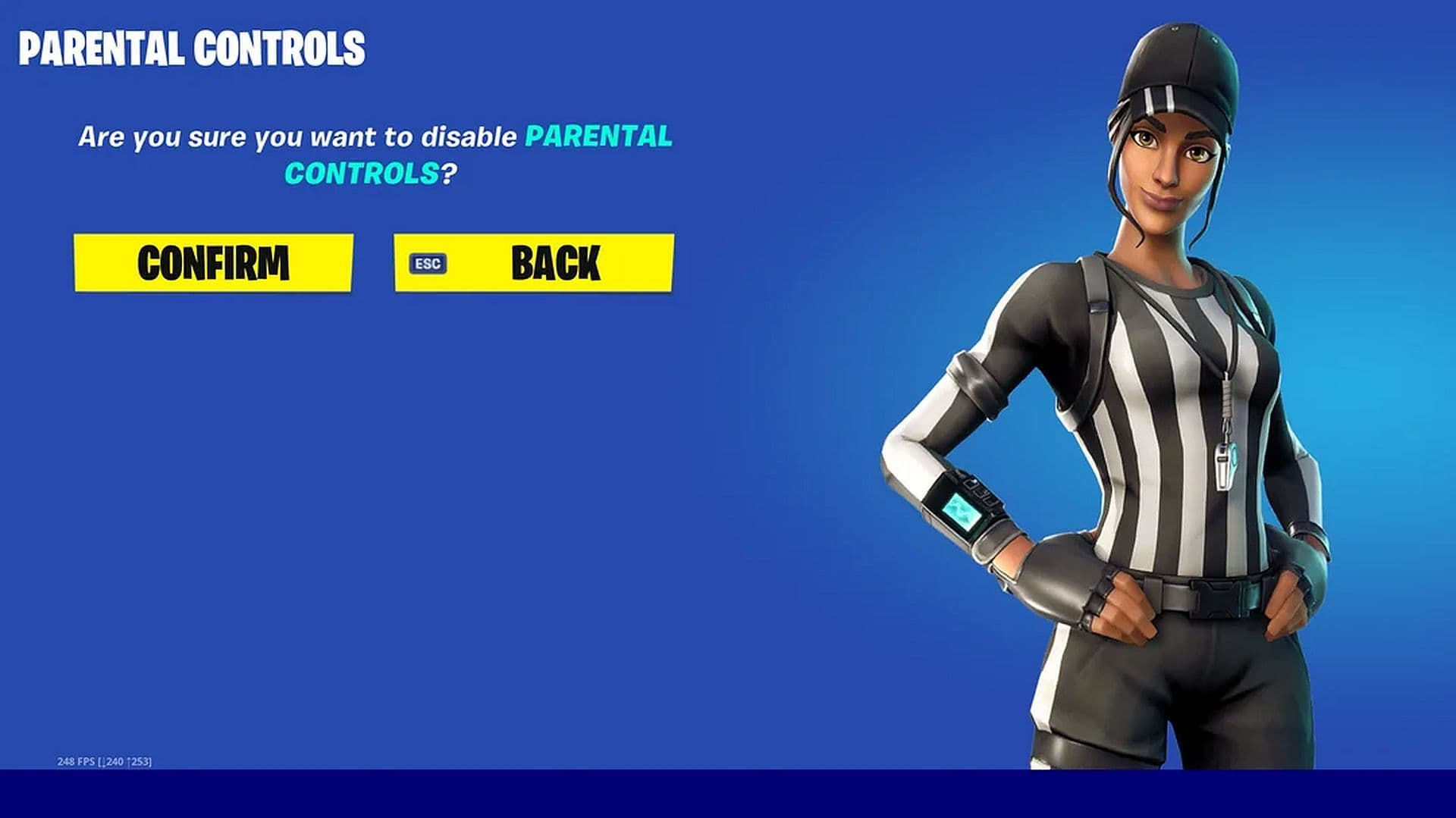 How to turn off parental controls on Fortnite