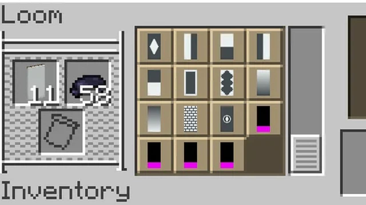 Minecraft banner recipe with all banner patterns