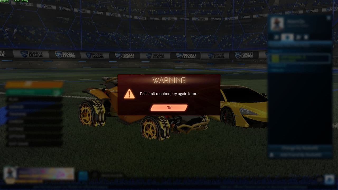 How to fix Rocket League Call Limit Reached error: 8 workarounds you ...