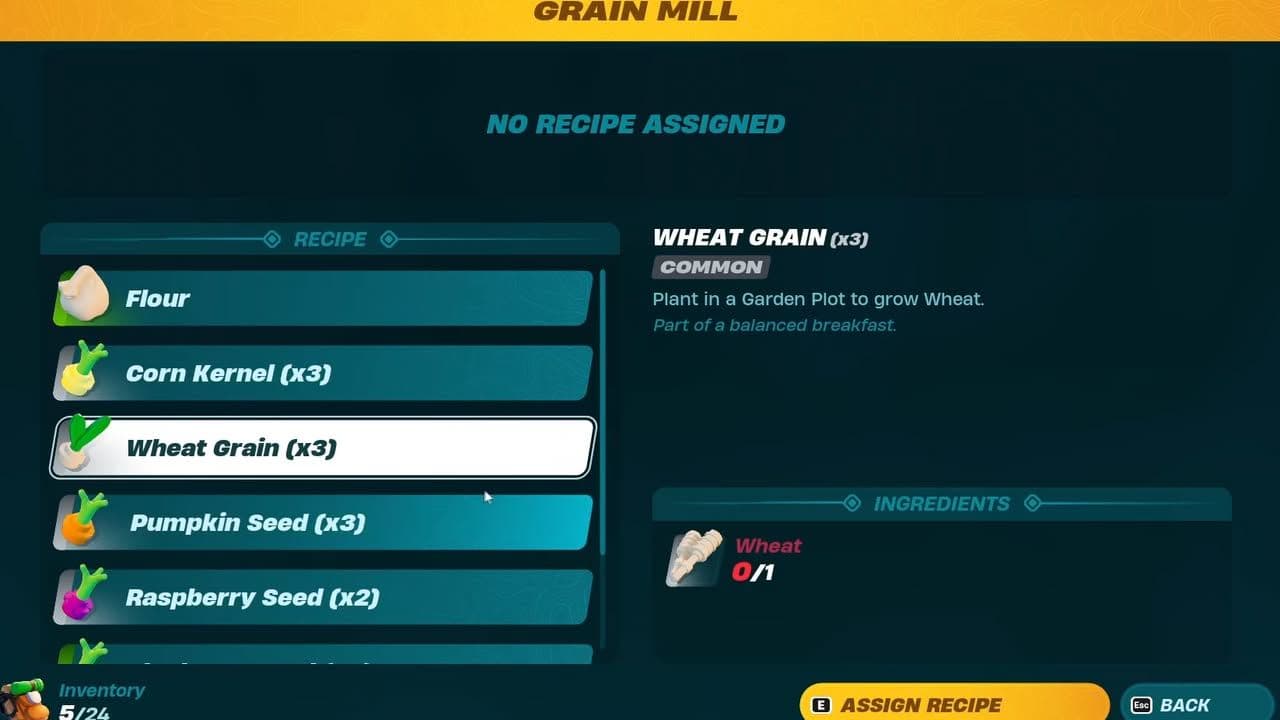 How to make Flour in LEGO Fortnite in 4 easy steps