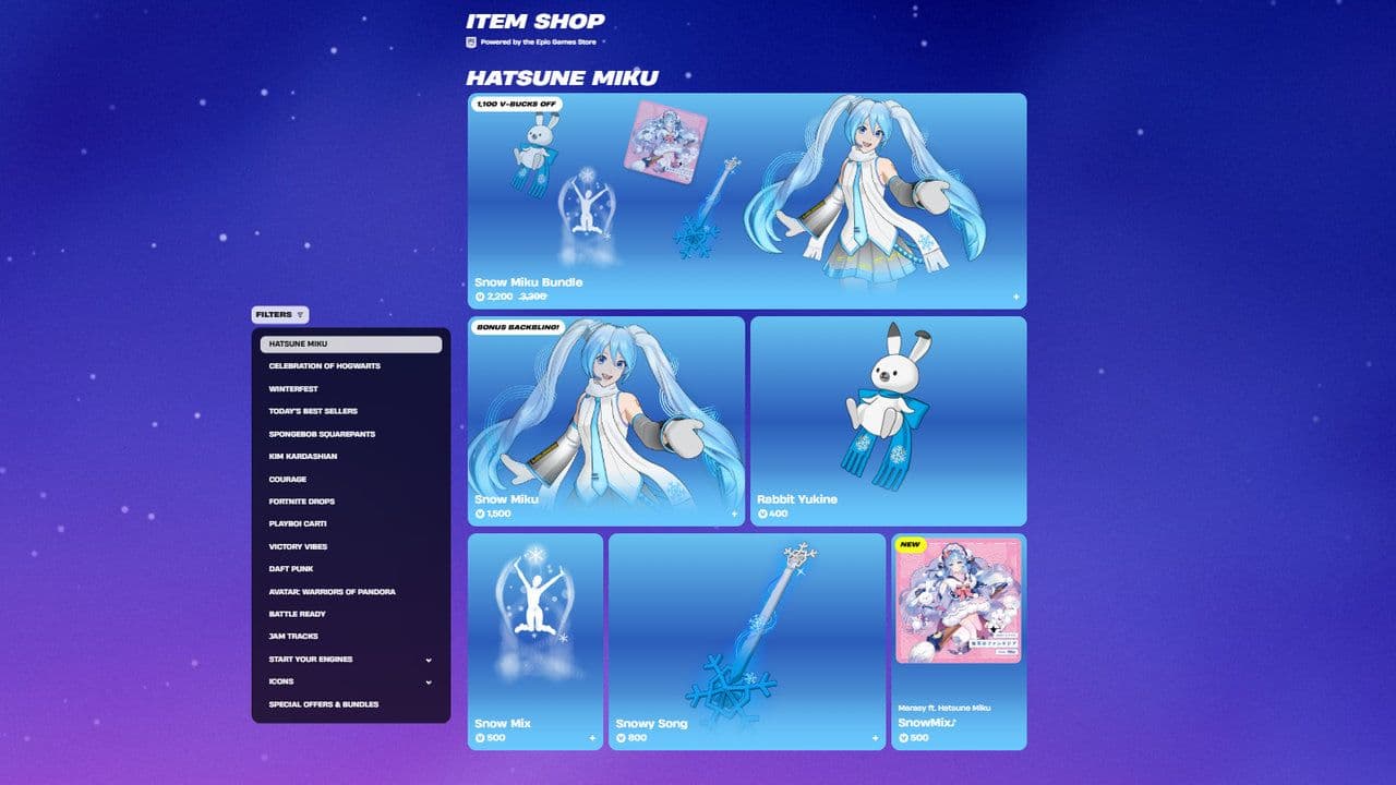 How to get the Fortnite Snow Miku skin