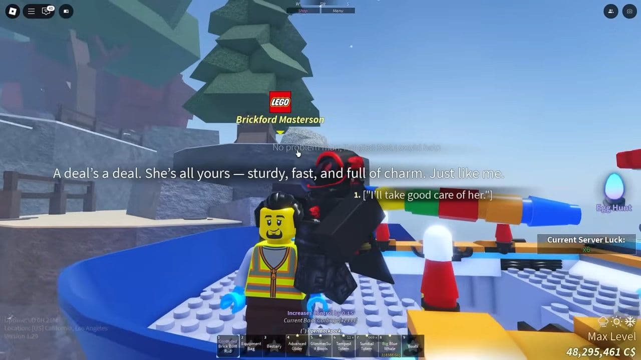 Exploring the LEGO Crossover Event in Roblox Fisch