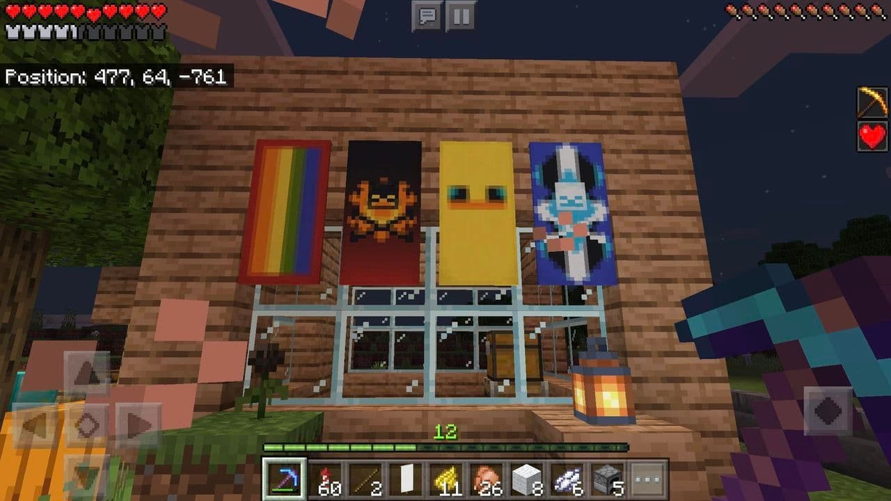 Minecraft banner recipe with all banner patterns