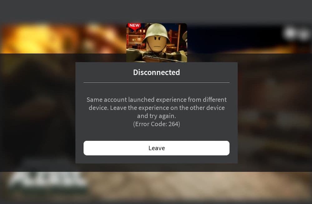 How to fix error code 264 for Roblox
